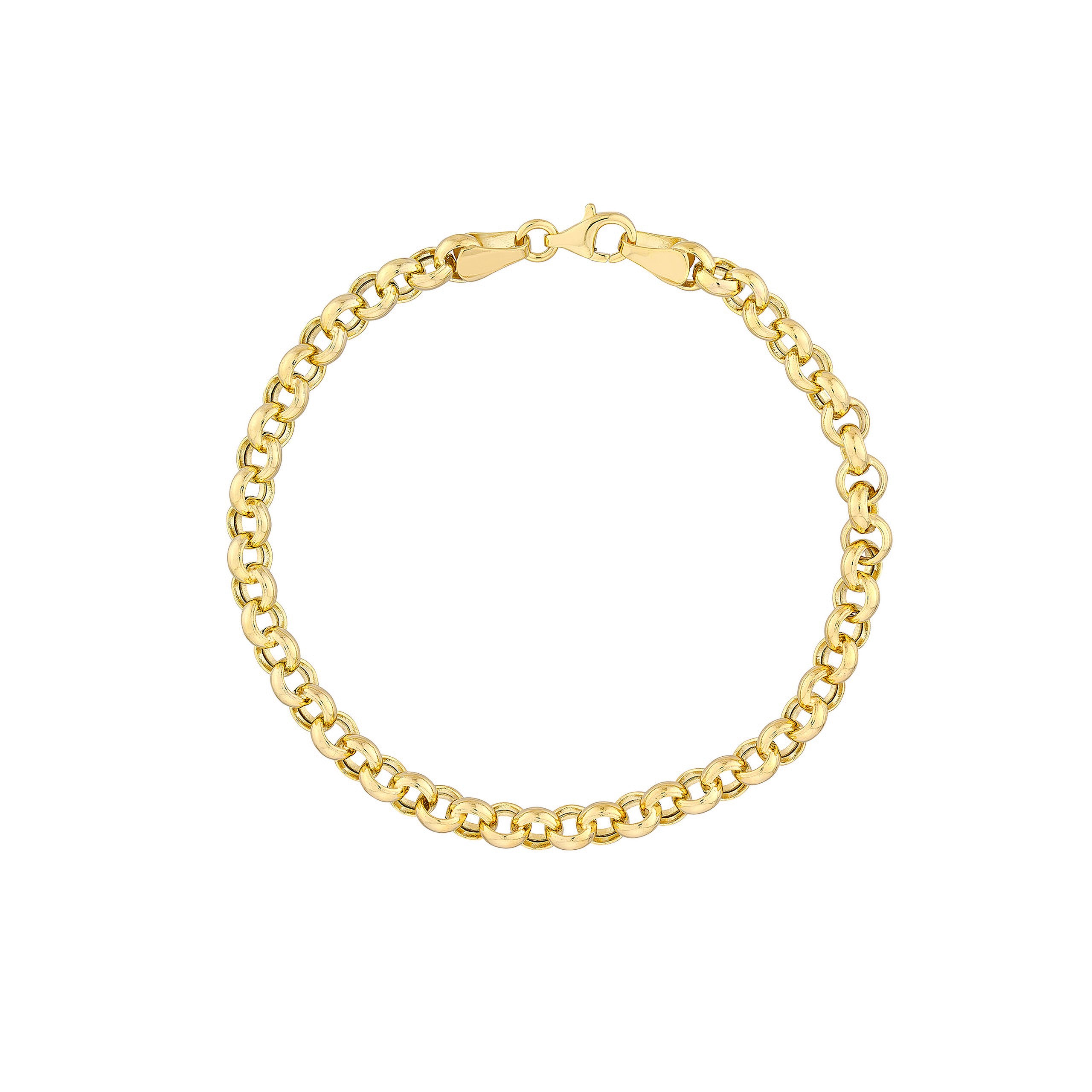 Chunky Rolo Chain Bracelet in 14K Yellow Gold – Iris + Mill